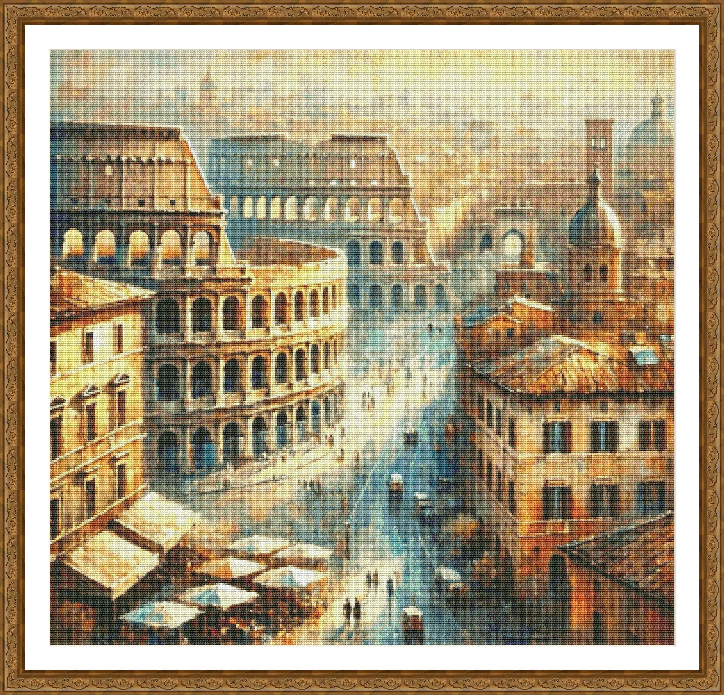 PDF Europe City, Rome, Coliseum, Italy, Counted Cross Stitch Pattern ...