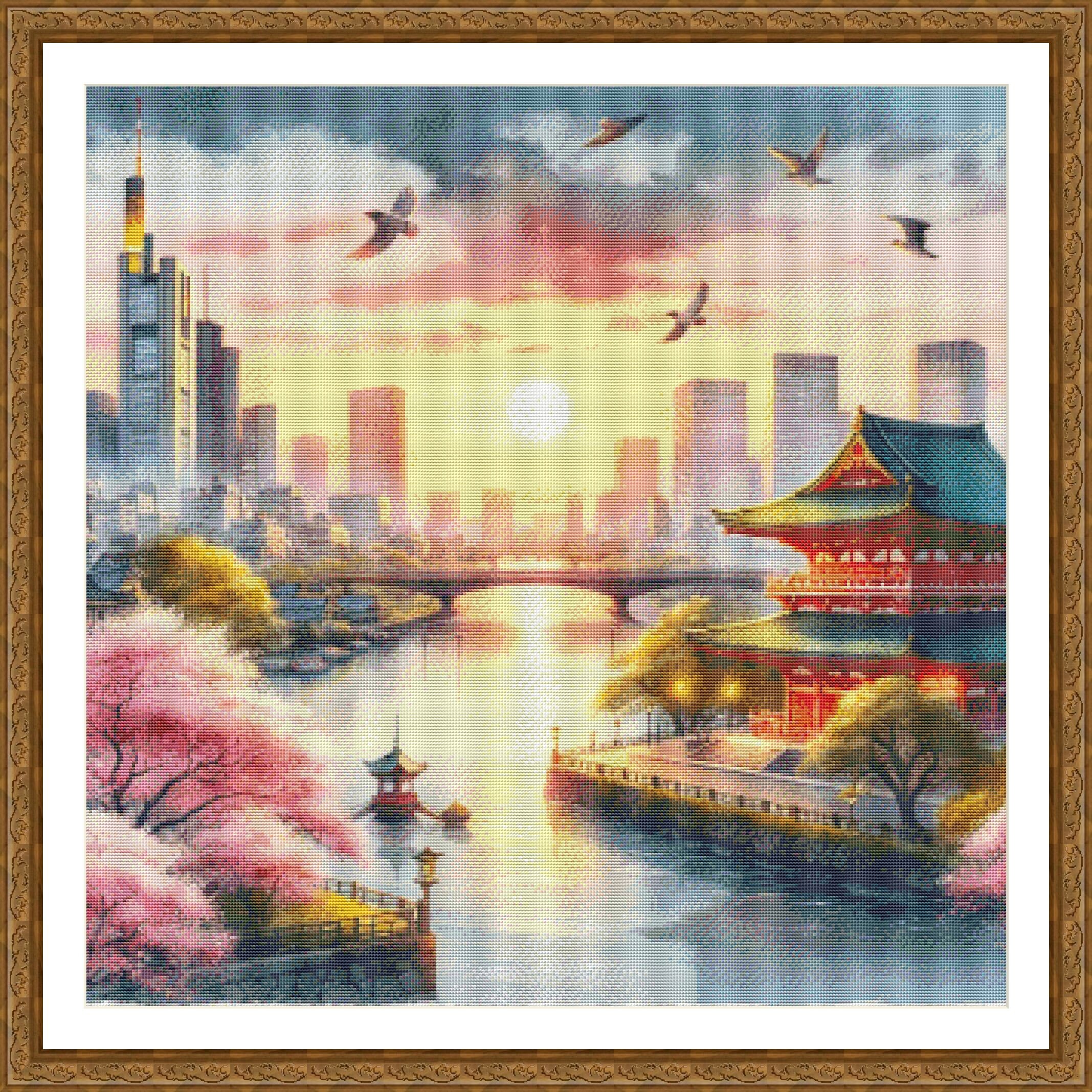 PDF Tokyo, Japan, Counted Cross Stitch Pattern, City Landscape Instant ...