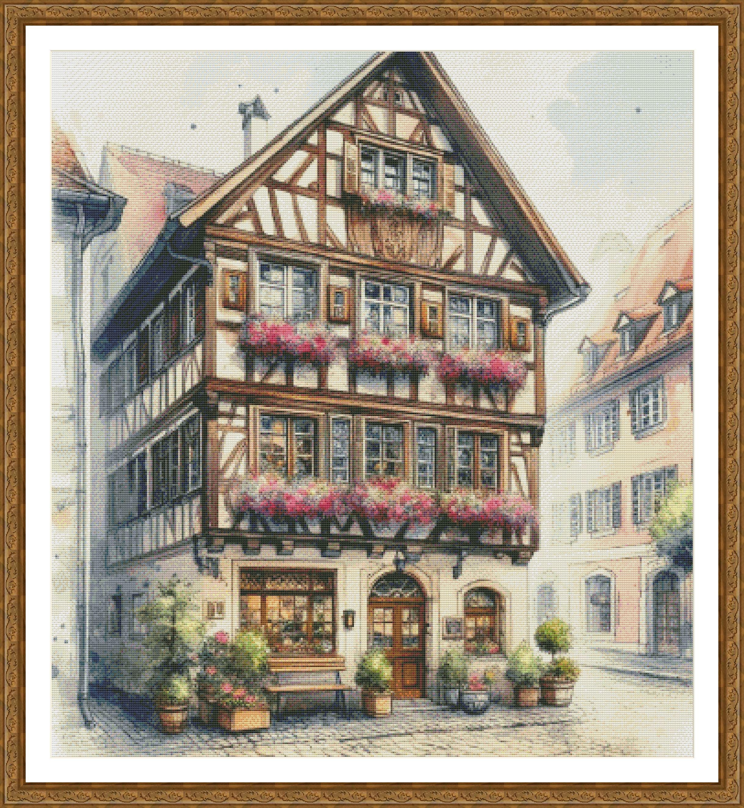 PDF Old Bavarian Townhouse, Counted Cross Stitch Pattern, Victorian ...