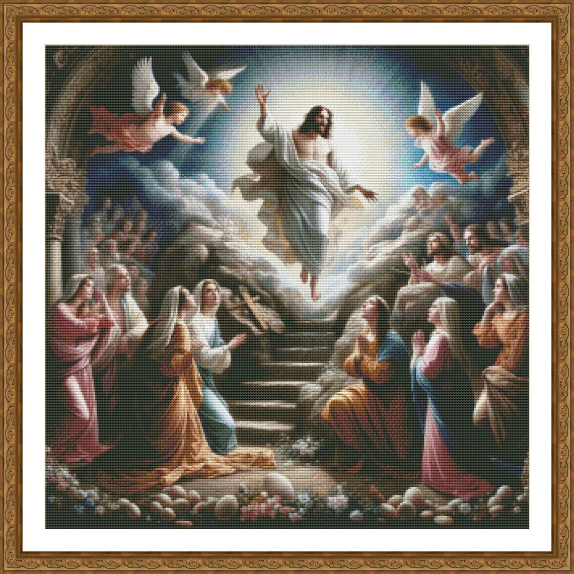 PDF Bible Art Jesus Cross Stitch Pattern, Masterpiece Art, Instant ...