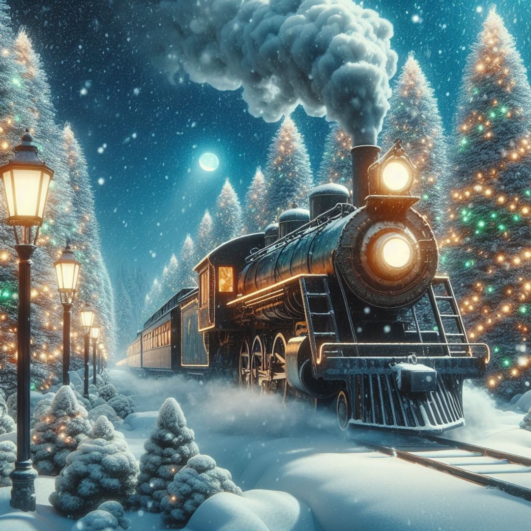 PDF Polar Express Cross Stitch Pattern, Snow Cross Stitch, Gift Design ...