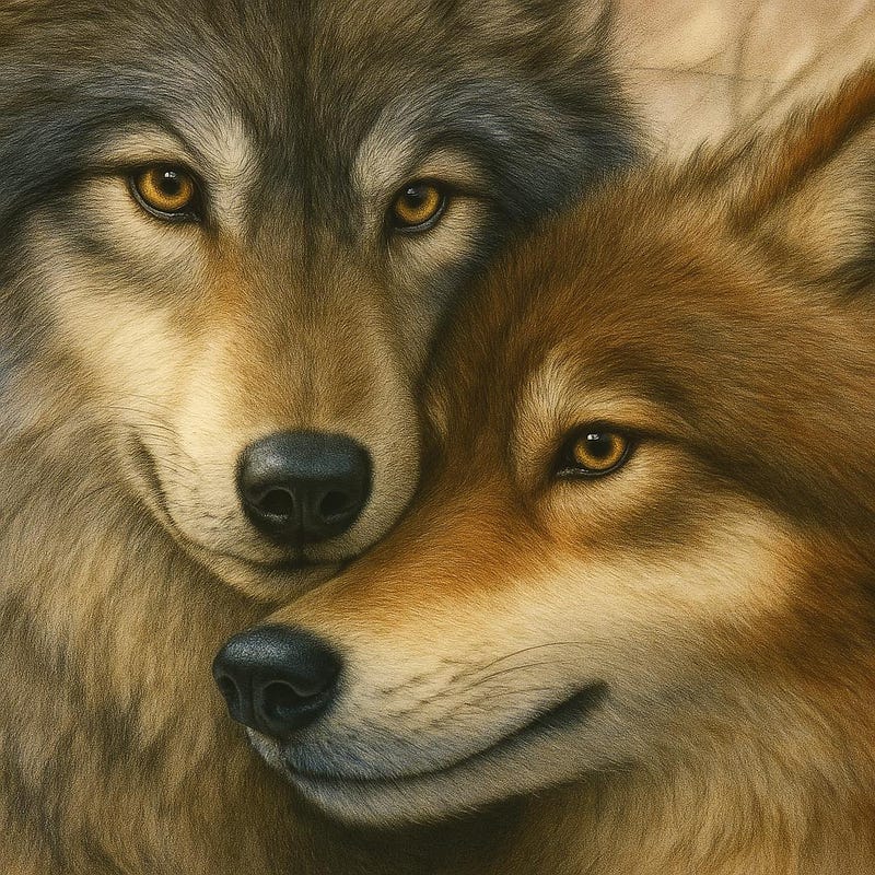 Wolf Couple Cross Stitch - Etsy