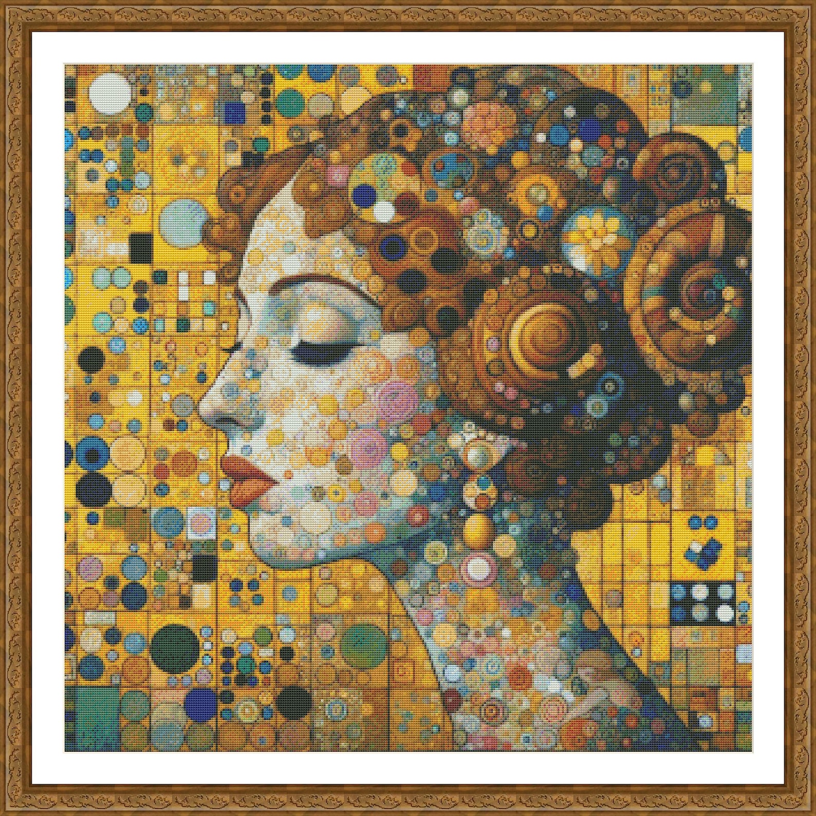 PDF Woman's Portrait, Cross Stitch Pattern, Abstract Art, Elegant Lady ...