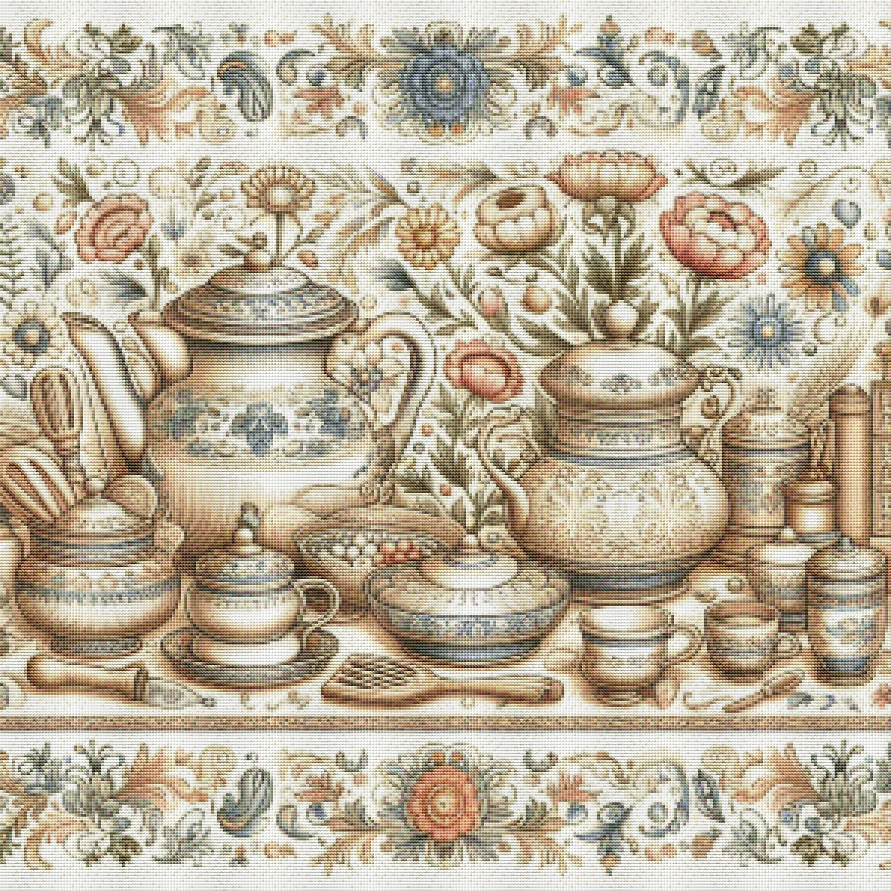 PDF Kitchen Accent Art Cross Stitch Pattern Digital Format Cross Stitch ...