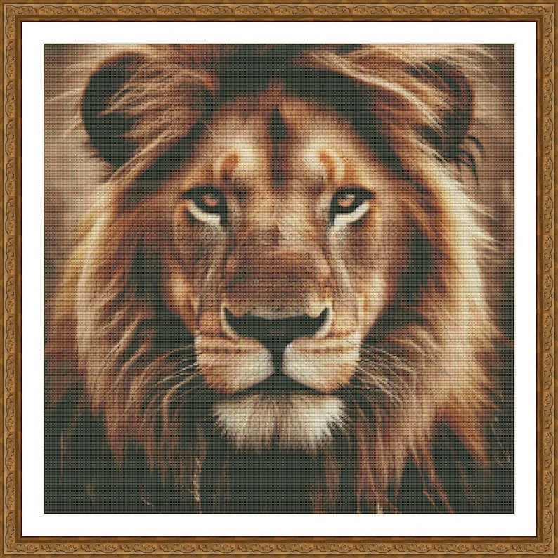 PDF Lion Cross Stitch Pattern, Animal Cross Stitch, Gift Design,pdf ...