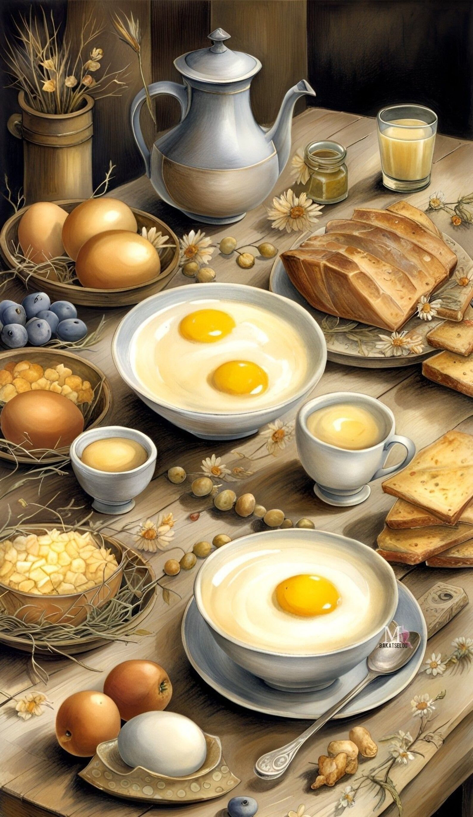 PDF Breakfast Cross Stitch Pattern Digital Format Cross Stitch Pattern ...