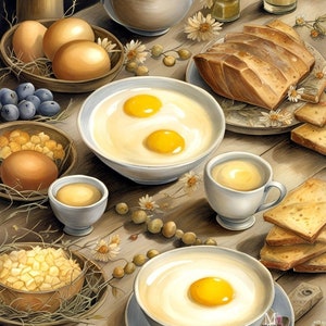 PDF Breakfast Cross Stitch Pattern Digital Format Cross Stitch Pattern ...