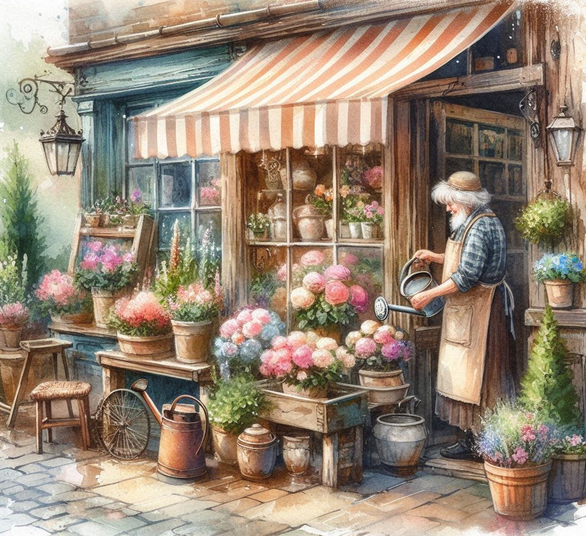 PDF Flower Shop Counted Cross Stitch Pattern, City Landscape Instant ...
