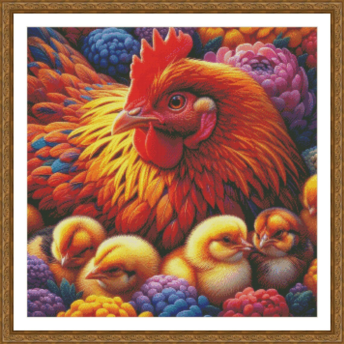 PDF Hen and Chickens Cross Stitch Pattern Digital Cross Stitch Chart ...
