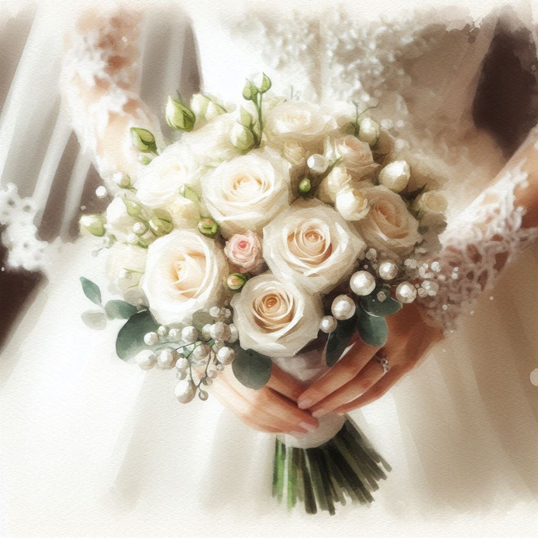 PDF Bride Wedding Day Flower Bouquet Counted Cross Stitch Pattern ...