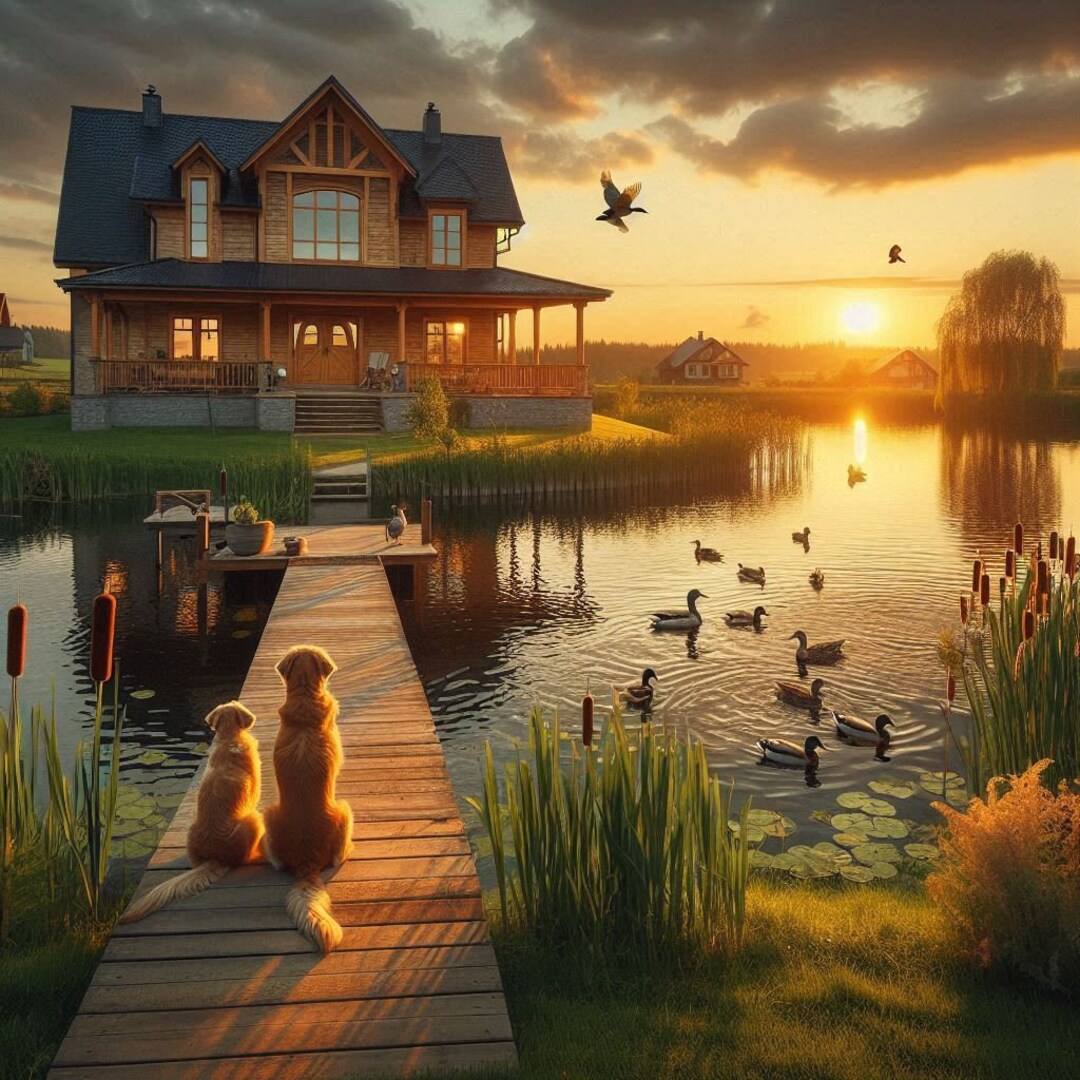 PDF Lake House Counted Cross Stitch Pattern, Instant Download Digital ...