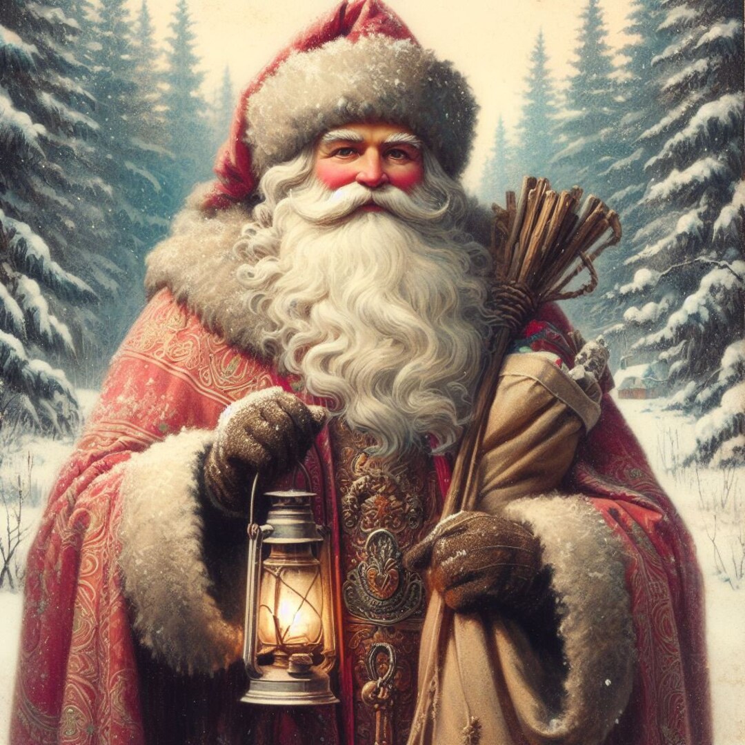 PDF Santa Claus Saint Nicholas Winter Christmas Cross Stitch Pattern ...