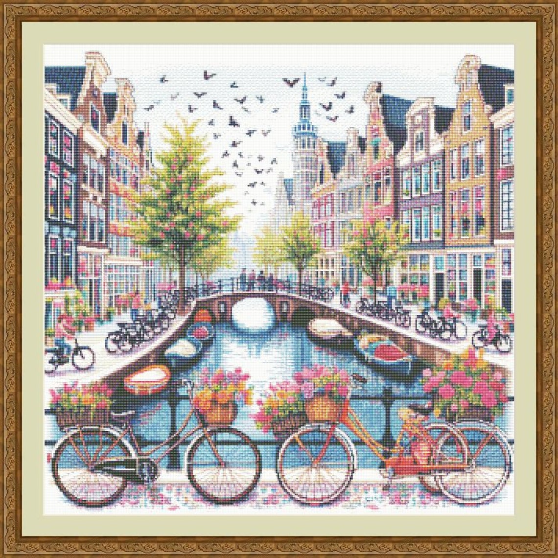 PDF Amsterdam Counted Cross Stitch Pattern, Amsterdam Canal Cross ...