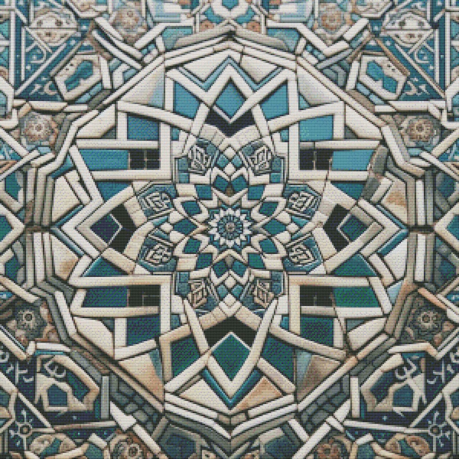 PDF Geometric Pattern Cross Stitch Pattern Digital Format Cross Stitch ...