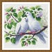 PDF Two Doves on a Branch, White Flowers, Counted Cross Stitch Pattern ...