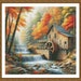 PDF Autumn Waterfall, Watermill Counted Cross Stitch Pattern, City ...