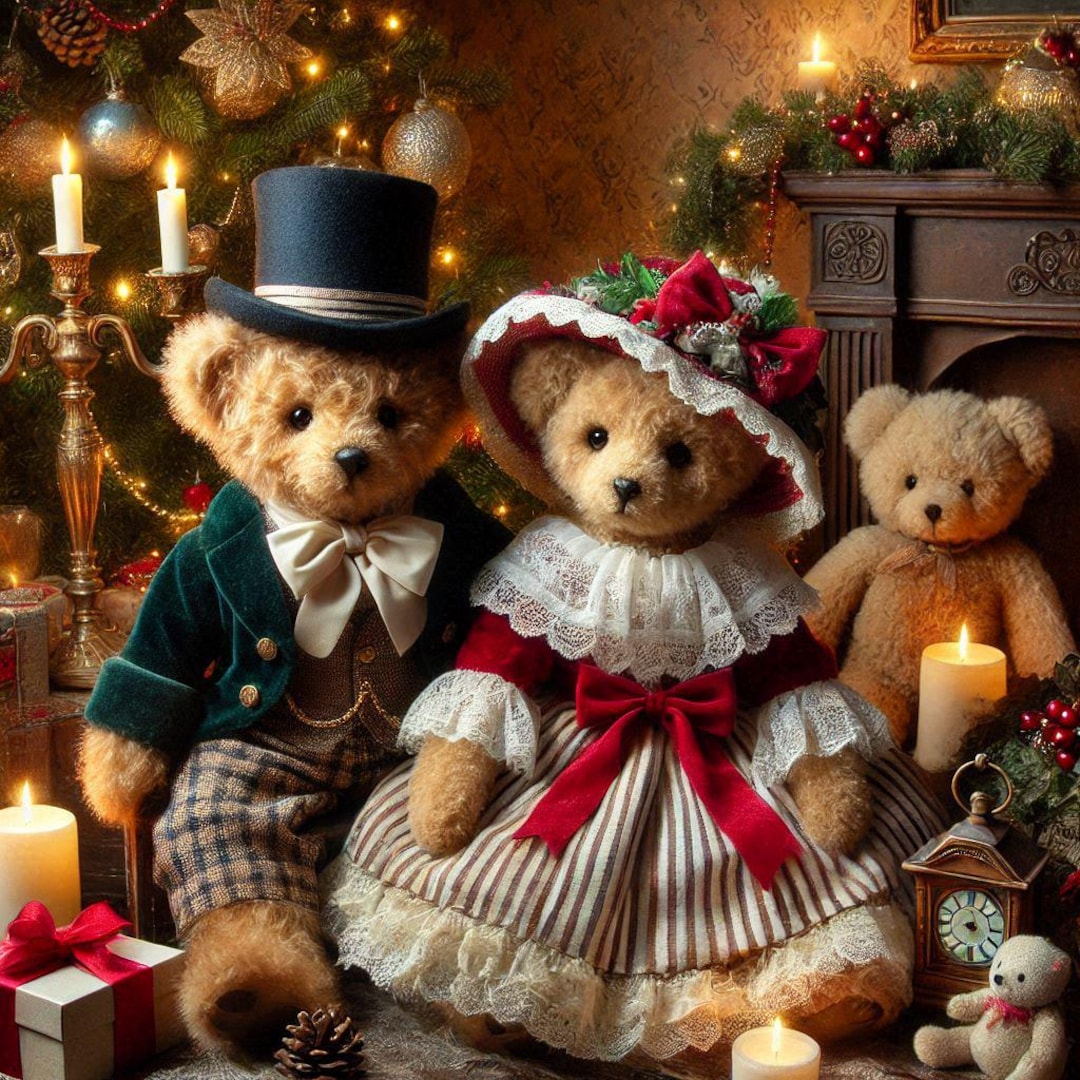 PDF Teddy Bears Family, Counted Cross Stitch Pattern, Kids Room Decor ...