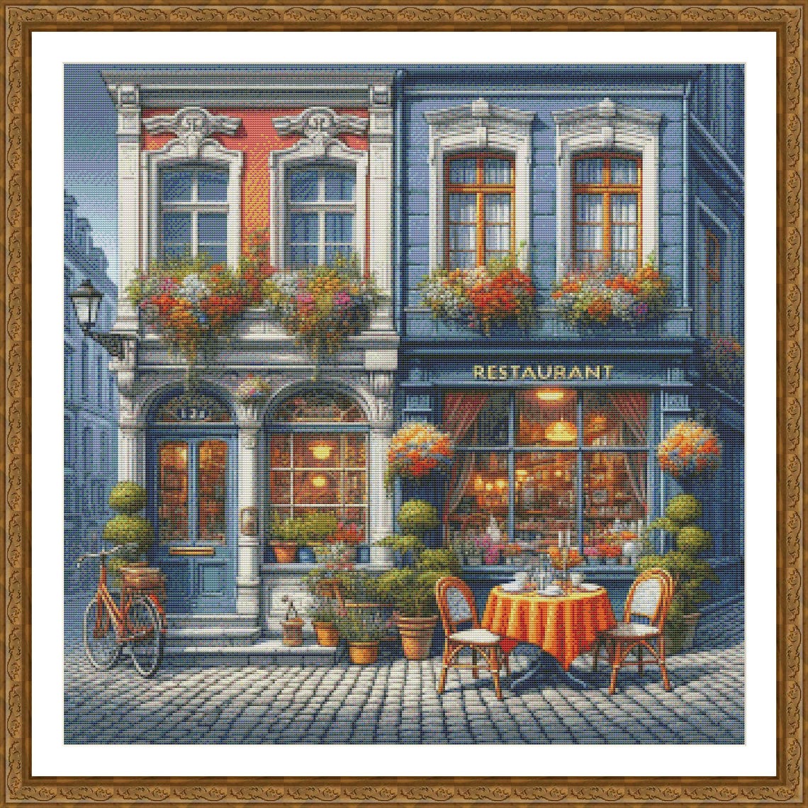 PDF European Street, Counted Cross Stitch Pattern, Two Main Storefronts ...