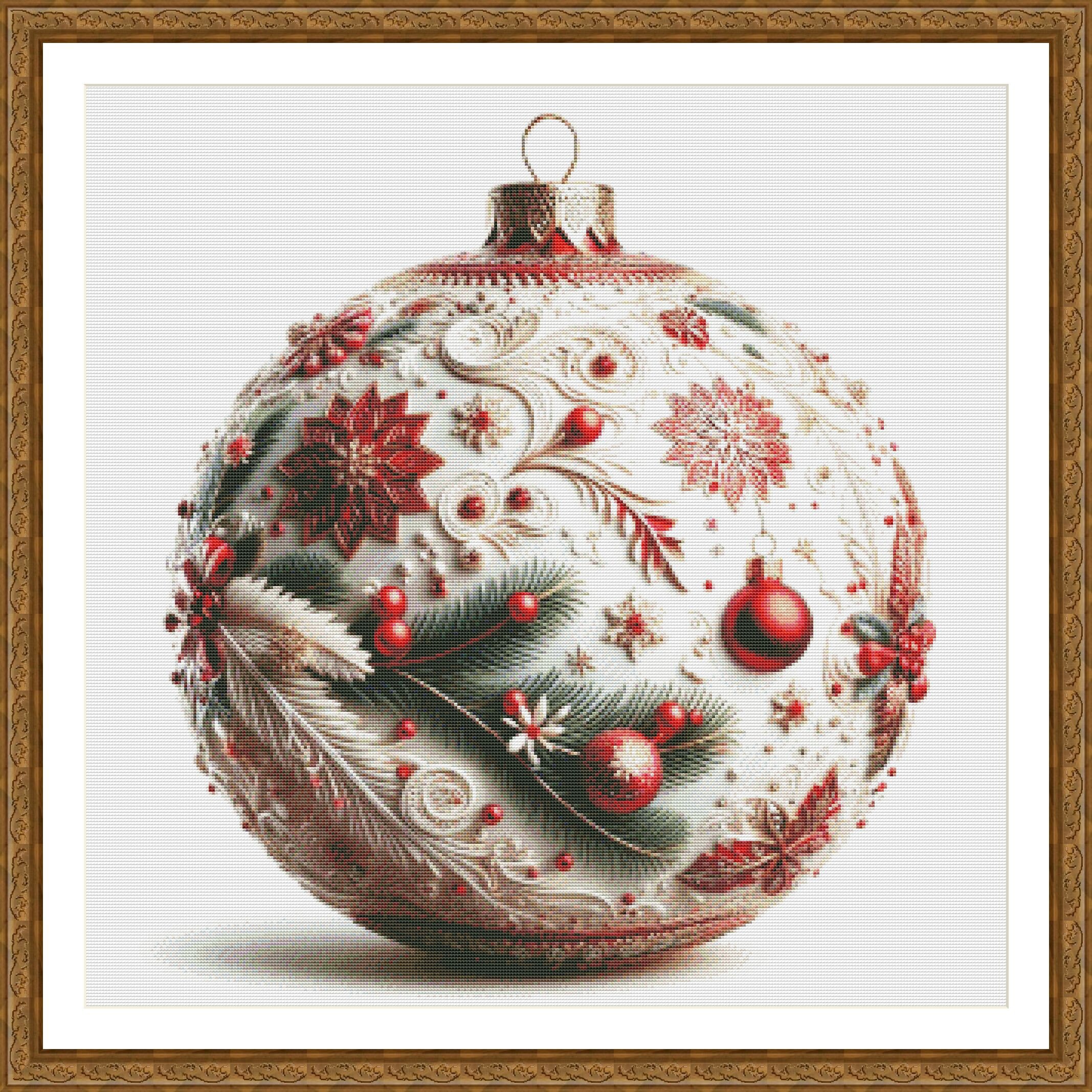 PDF Christmas Ornament Cross Stitch Pattern Digital Format Cross Stitch ...
