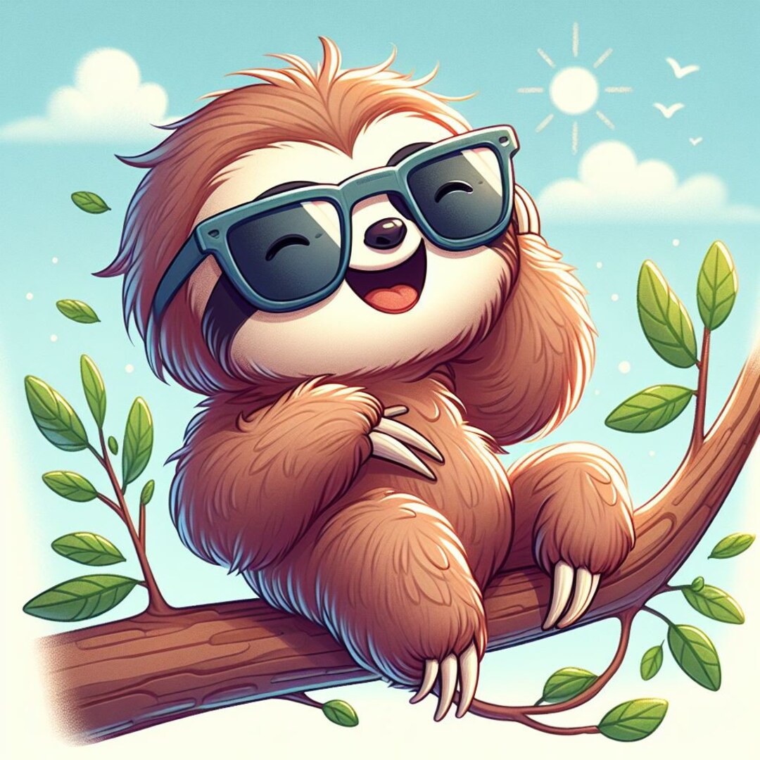 PDF Happy Sloth, Sunny Day, Cross Stitch Pattern, Cross Stitch, Gift ...