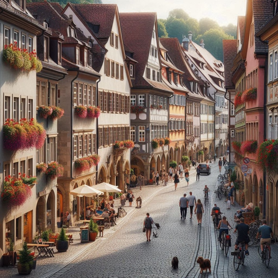 PDF European Street Old Rottenberg Counted Cross Stitch Pattern, Europe ...