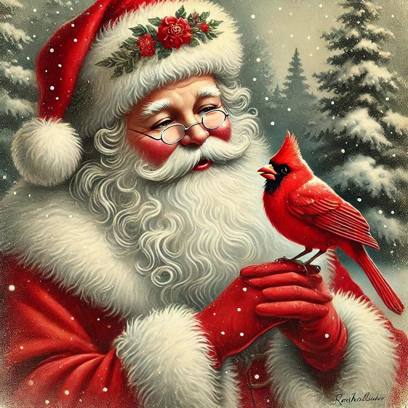 Vintage Santa Claus, Christmas Cross Stitch Pattern, Victorian Santa ...