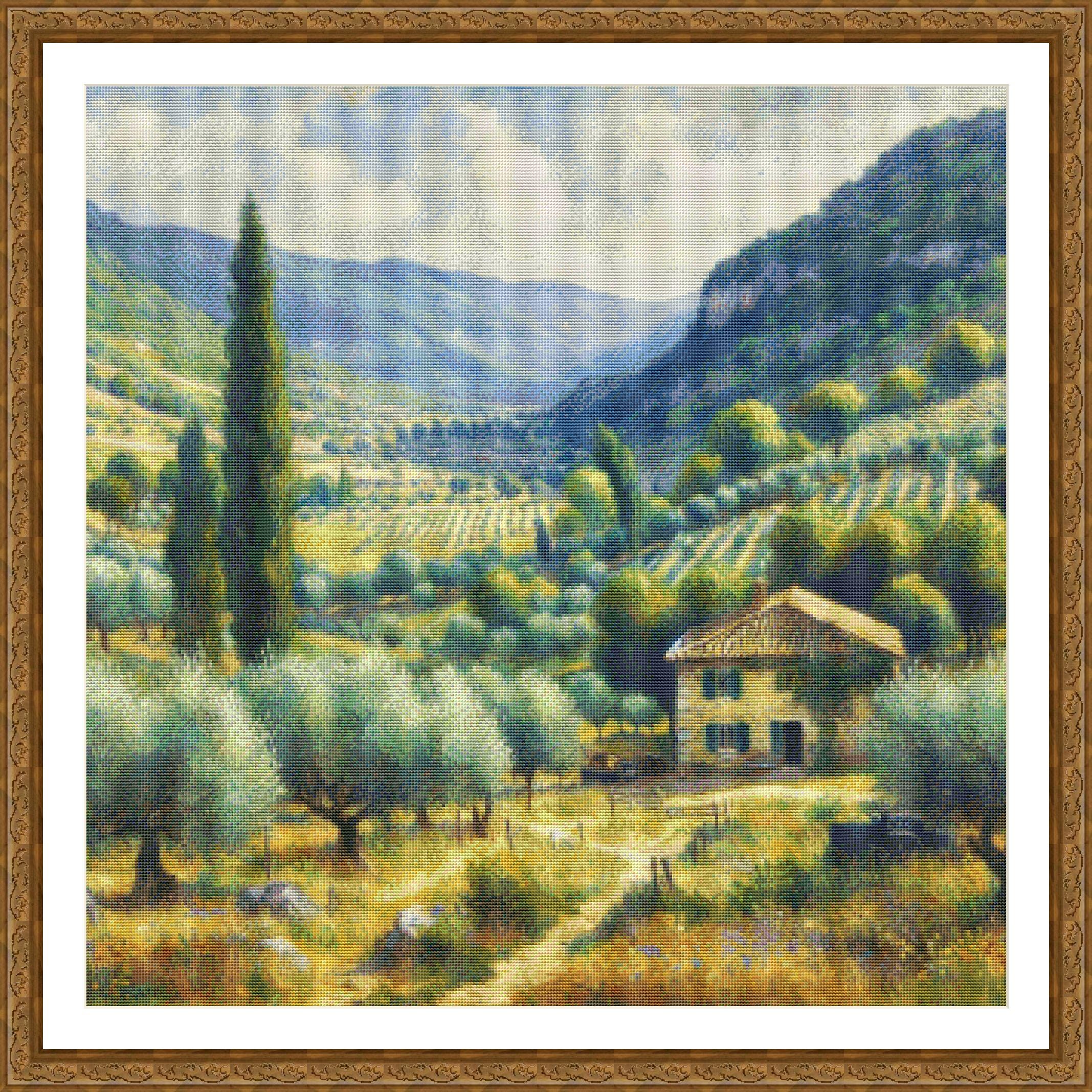 PDF Italian Field, Counted Cross Stitch Pattern, Italy, Flowers, Summer ...