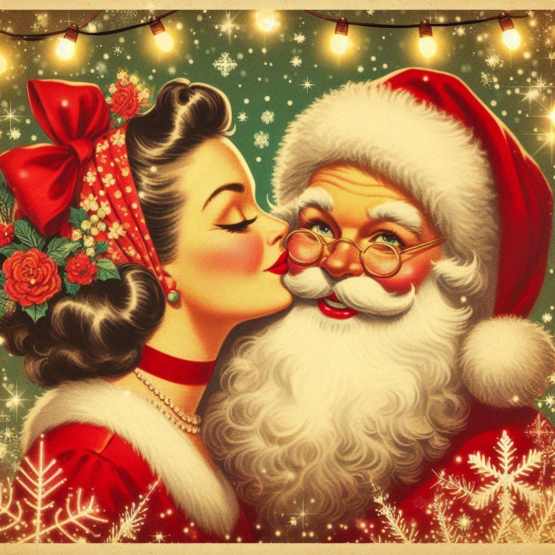 PDF Santa in Love, Christmas Cross Stitch Pattern, Santa Claus Cross ...