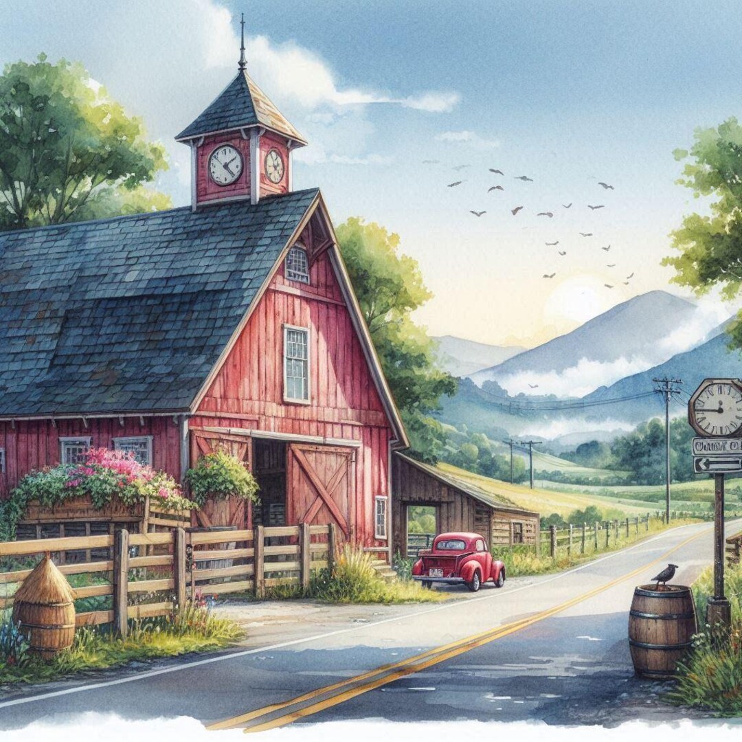 PDF Roadside Barn, Counted Cross Stitch Pattern, Mountain House ...