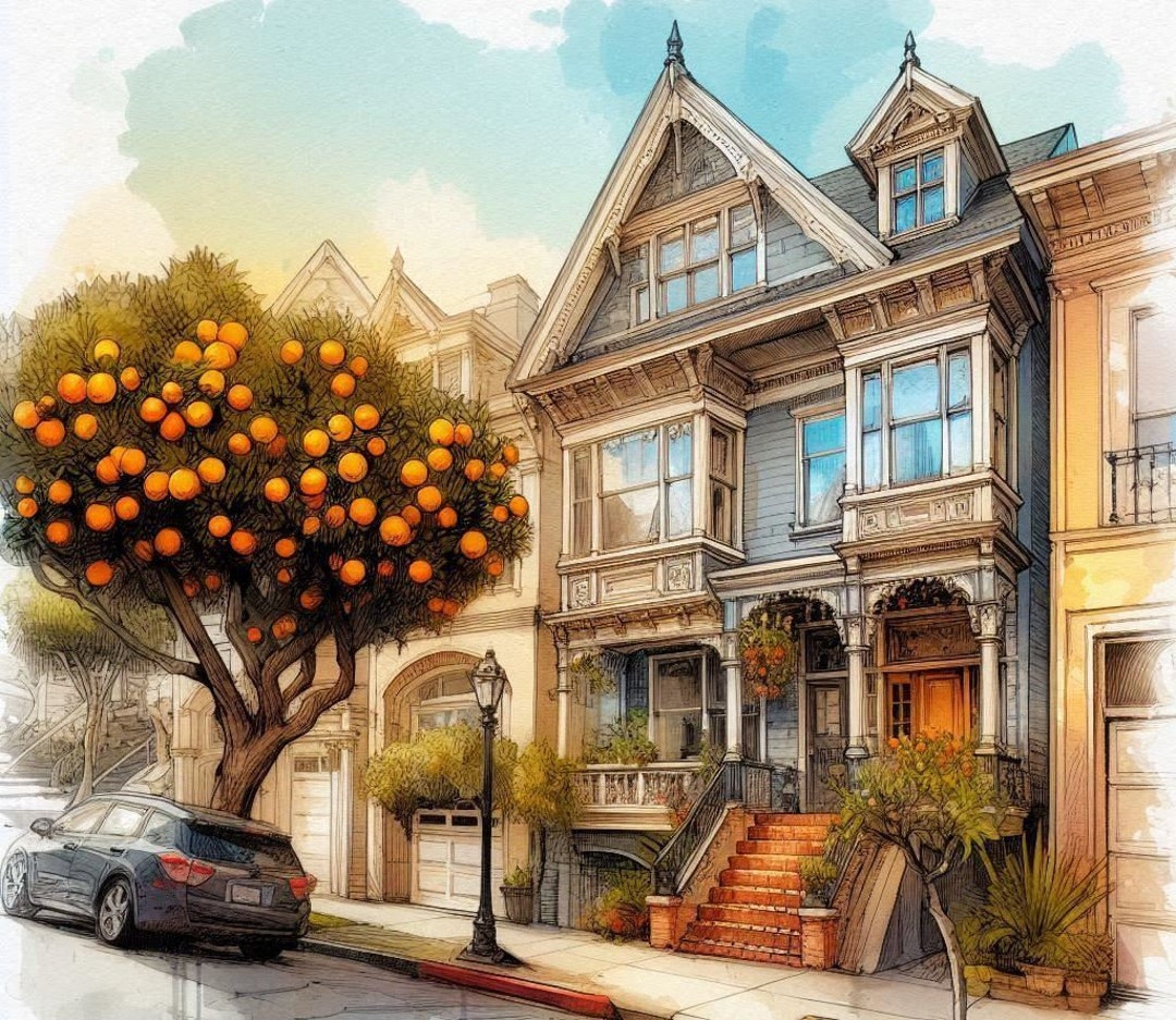 PDF Orange Tree House, Cottage Cross Stitch Pattern Digital Format ...