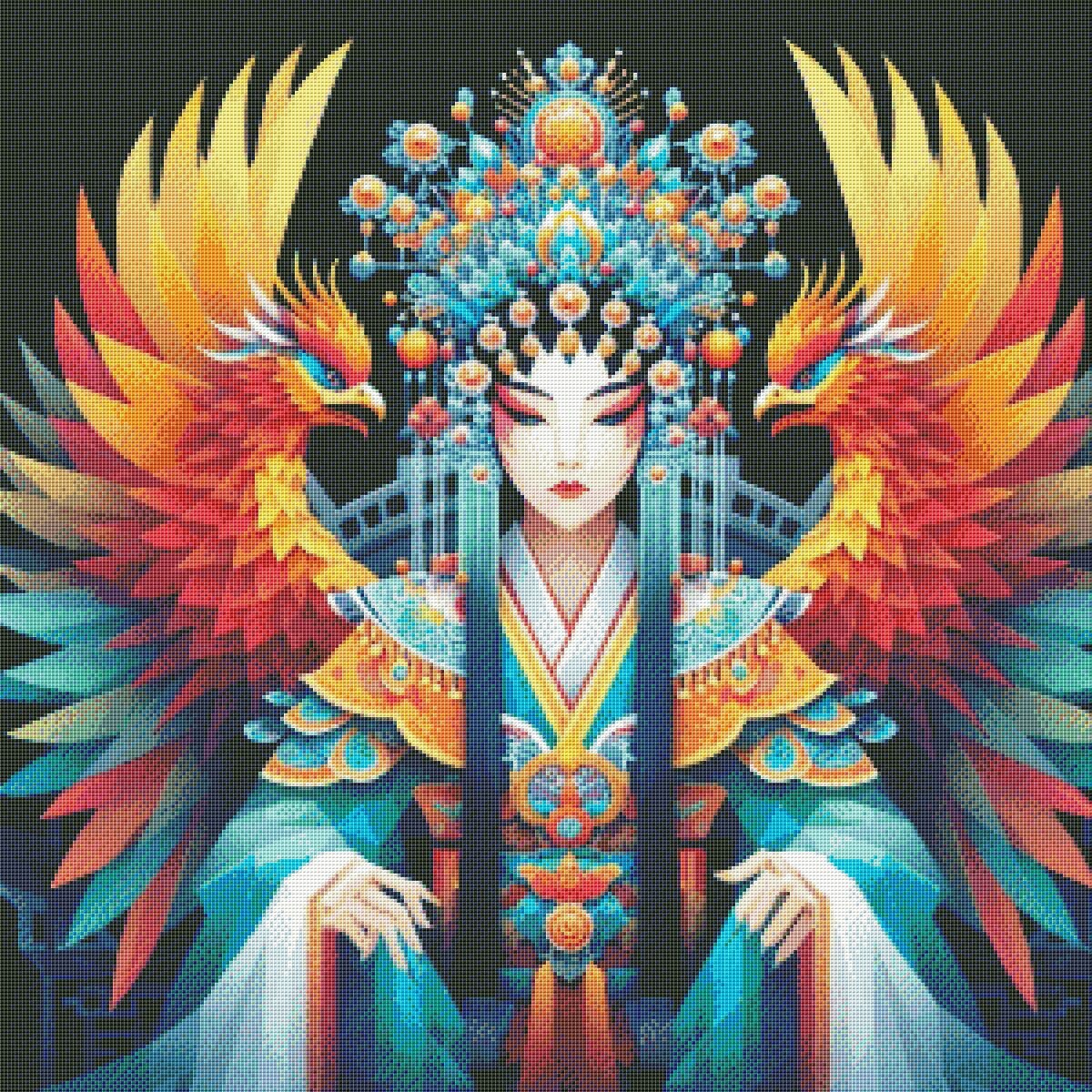 PDF Hua Dan Opera Counted Cross Stitch Pattern, Chinese Cross Stitch ...