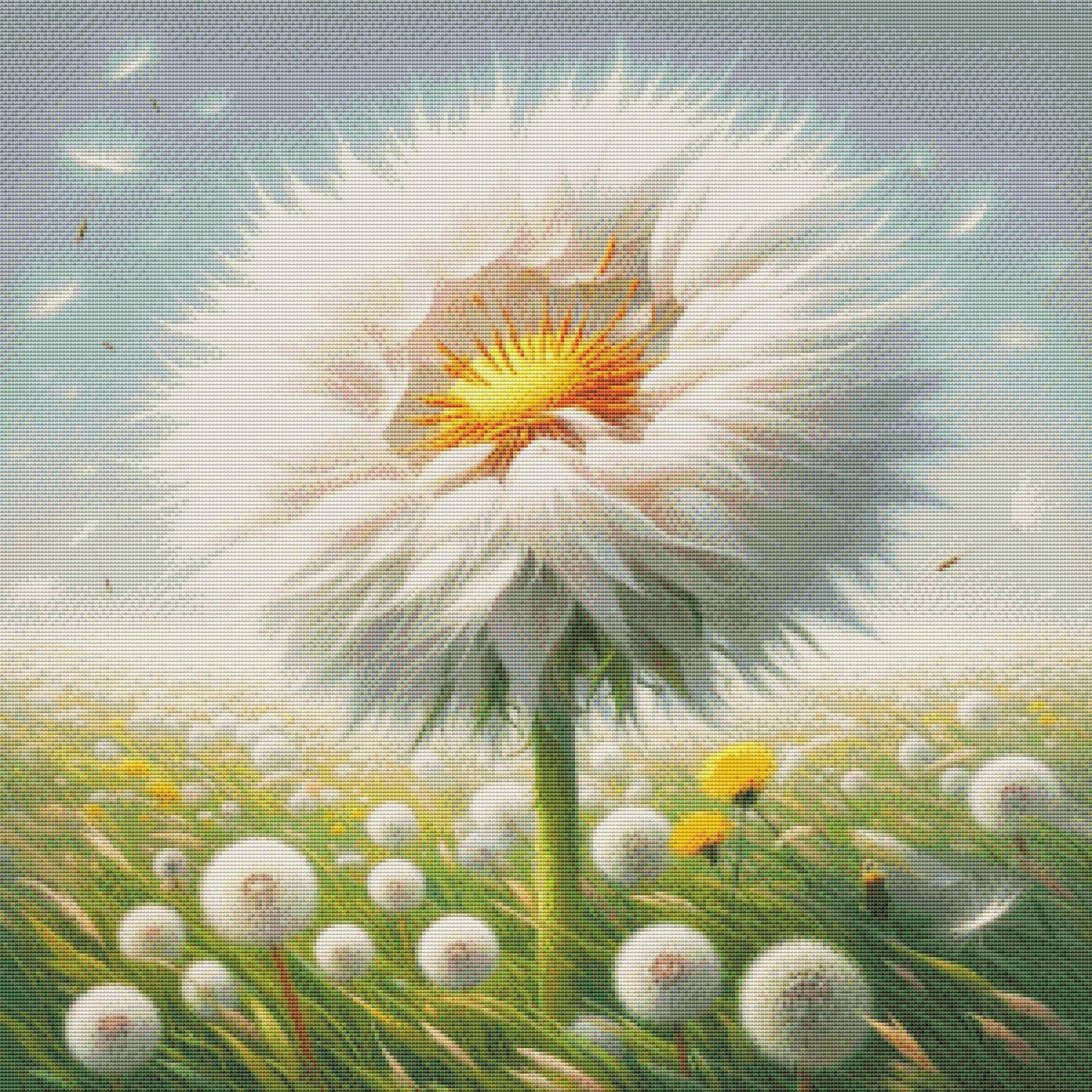 PDF Dandelion Cross Stitch Pattern Digital Format Cross Stitch Pattern ...