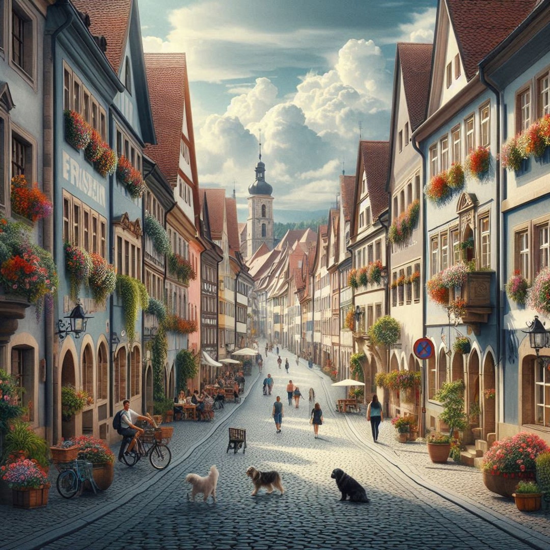 PDF European Street Counted Cross Stitch Pattern, Europe Cityscape ...