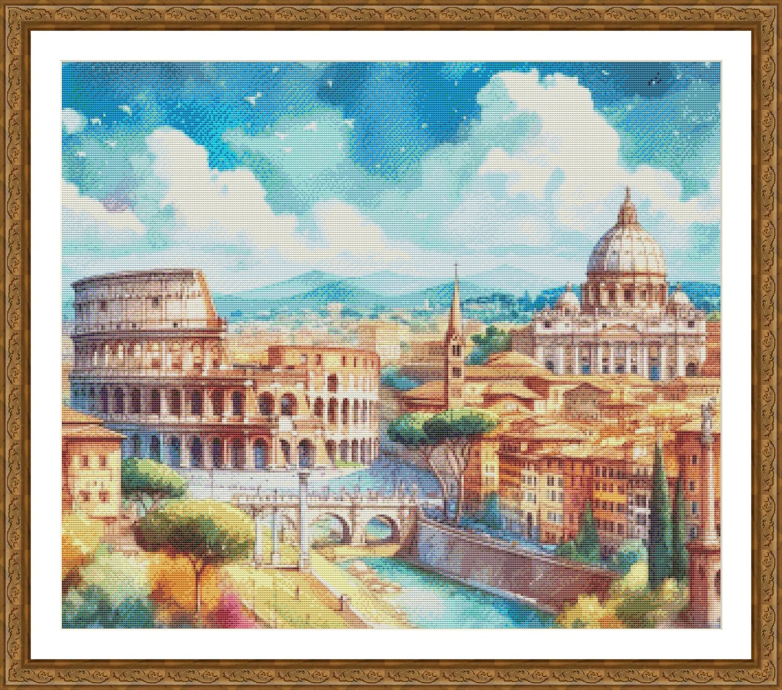 PDF Europe Rome Italy Counted Cross Stitch Pattern, City Landscape ...