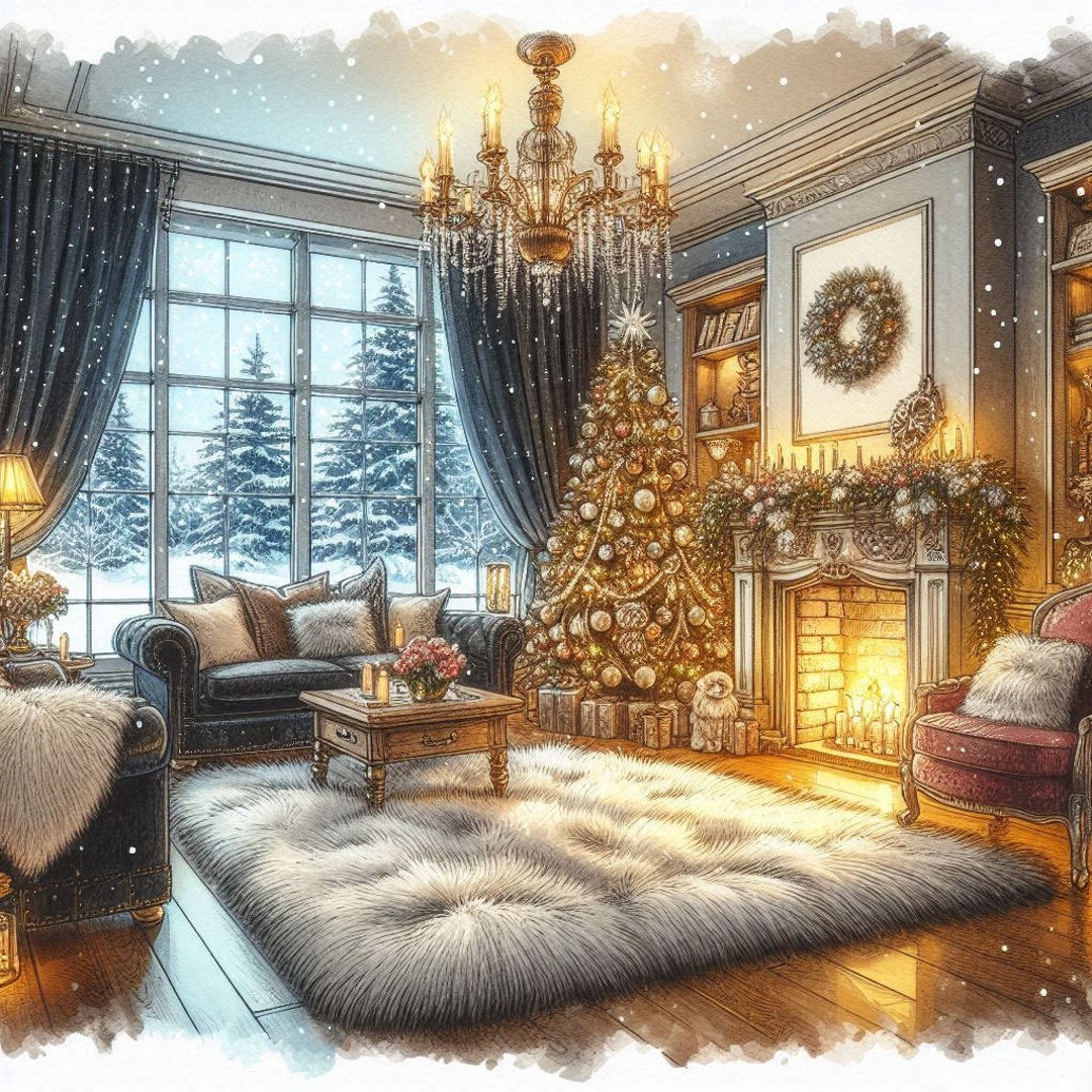 PDF Cozy Christmas Room Cross Stitch Pattern, Cross Stitch, Gift Design ...