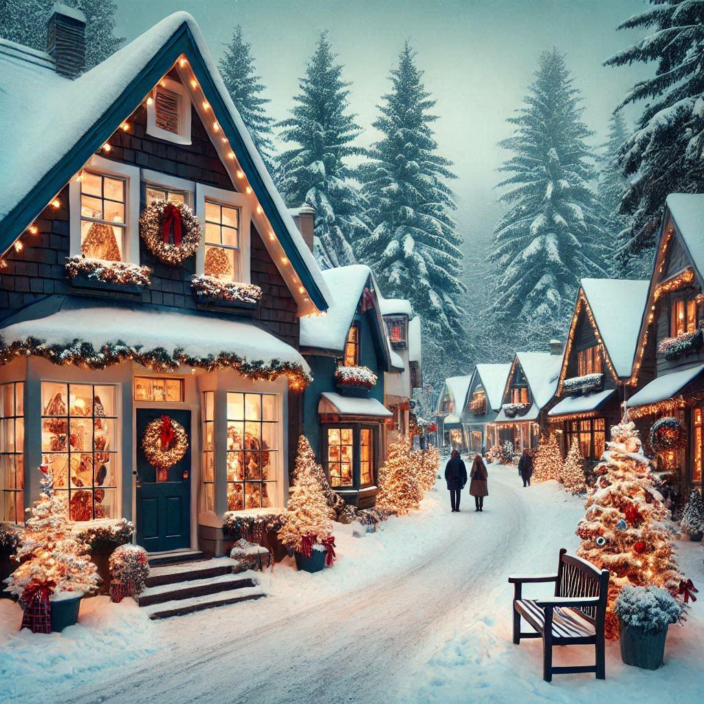 PDF Christmas Street Houses, Cross Stitch Pattern, Christmas Storefront ...