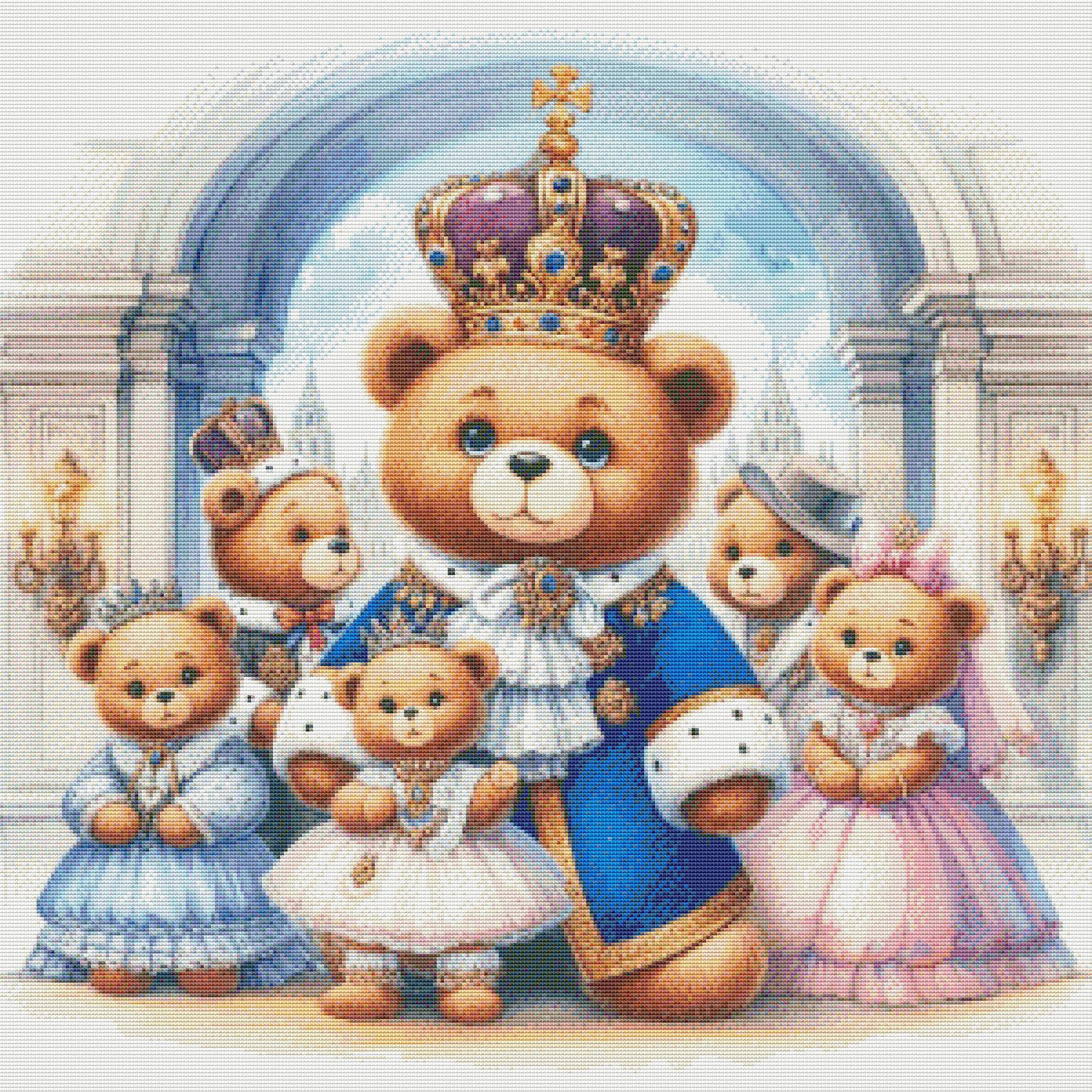PDF Bears Royal Family, Counted Cross Stitch Pattern, Lovely Pets ...