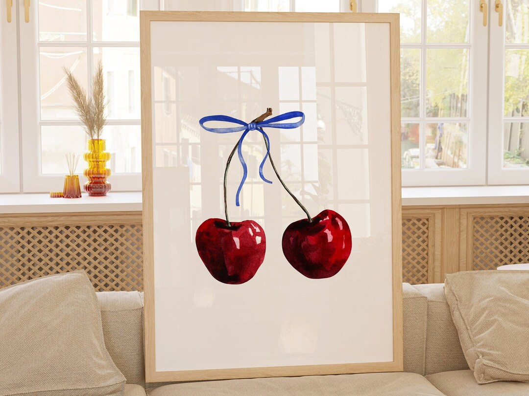 Cherry Poster Trendy Wall Art Digital Prints College Apartment Dorm ...
