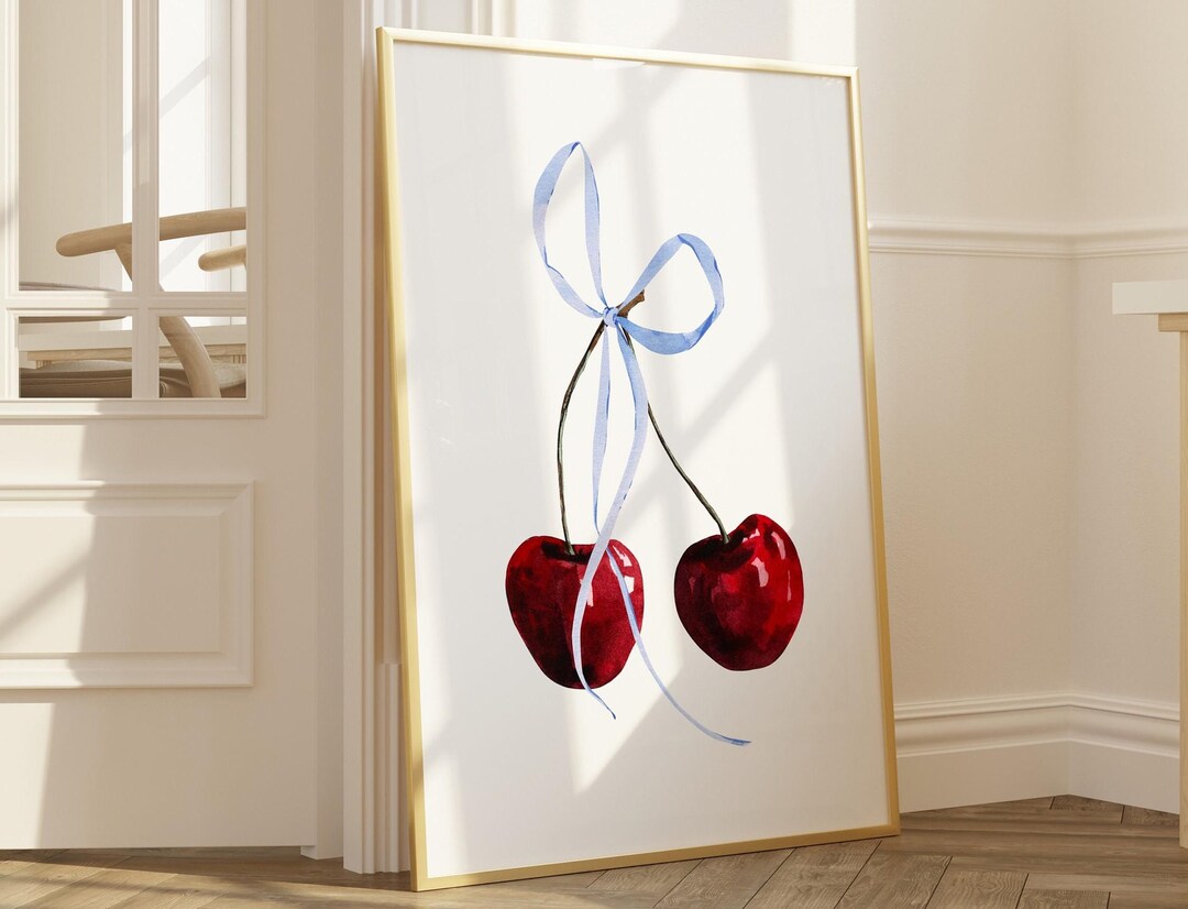 Cherry Poster Trendy Wall Art College Apartment Dorm Room Decor Girly ...