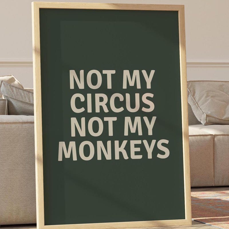 Not My Monkeys - Etsy