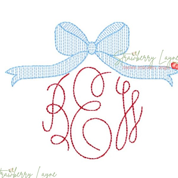Bow Monogram - Etsy