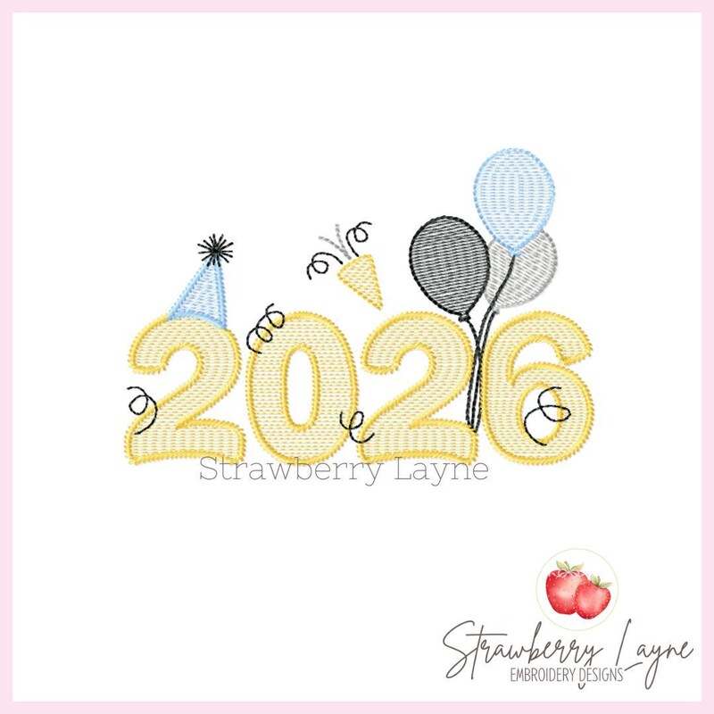New Year Embroidery - Etsy