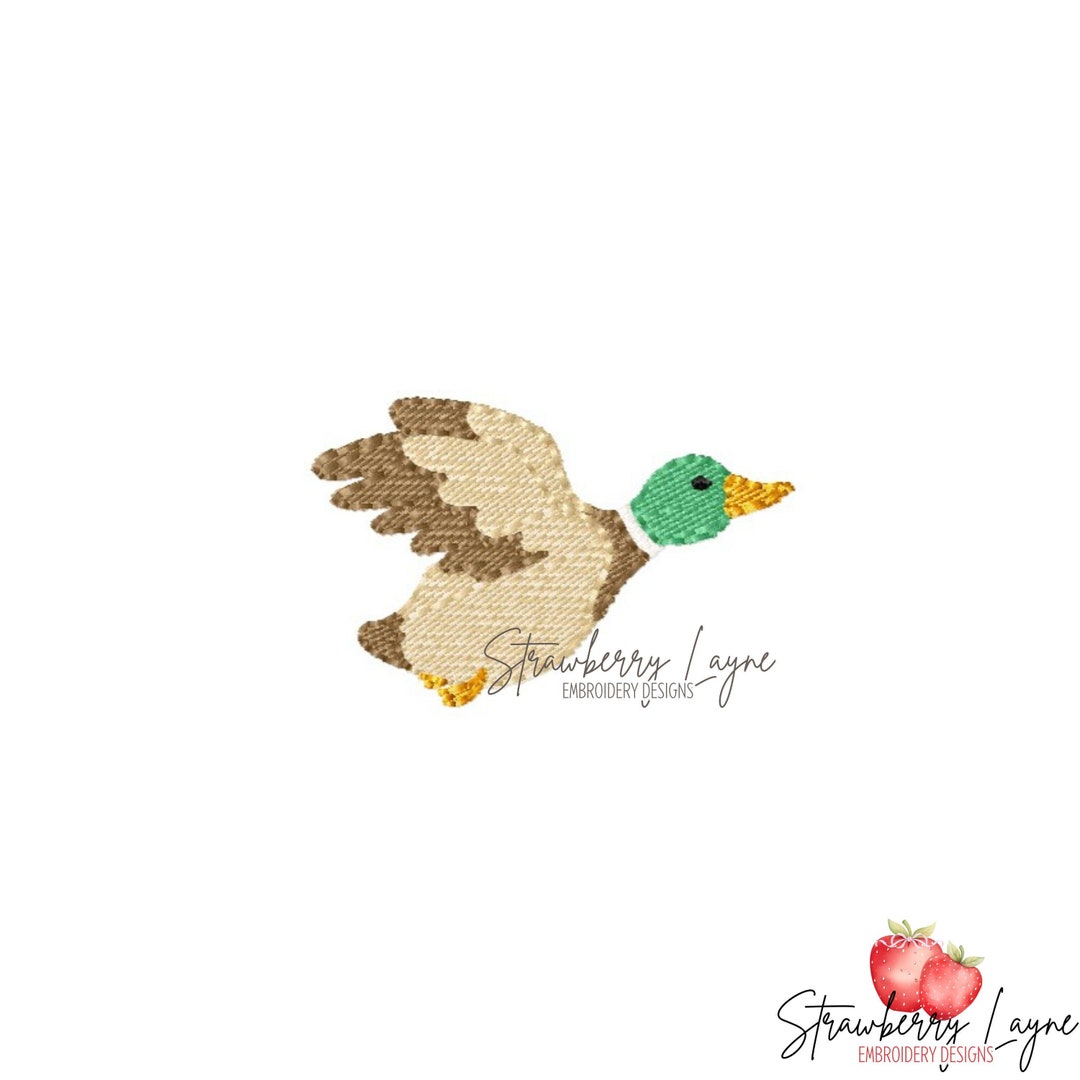 Mallard Duck Mini Embroidery Design, Duck Design, One Lucky Duck Fill ...