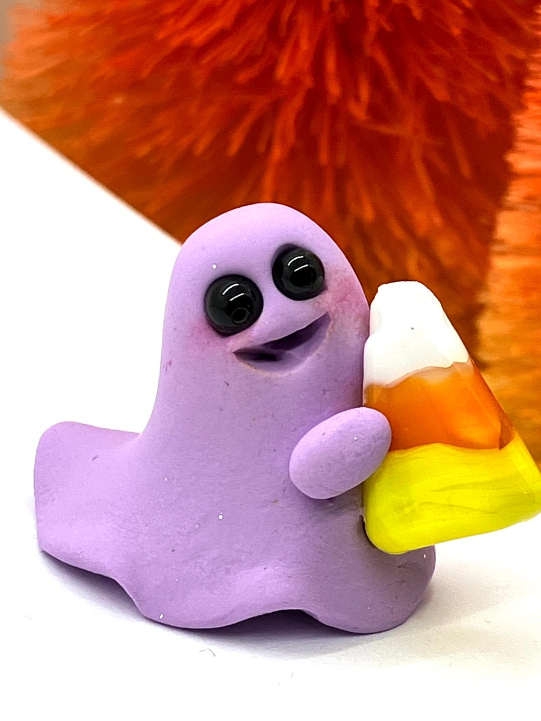 Lavender Jellybean Ghost With Candy Corn by Amber Matthies - Etsy