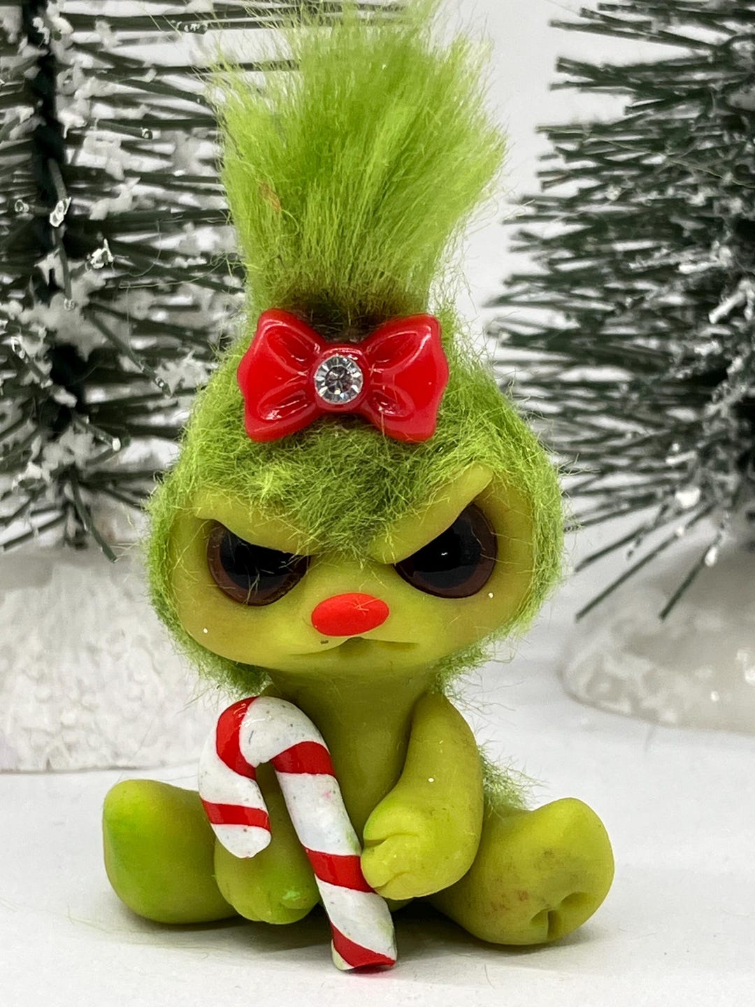 Trollfling Troll Girl Grinchling With a Candy Cane snickety by Amber ...