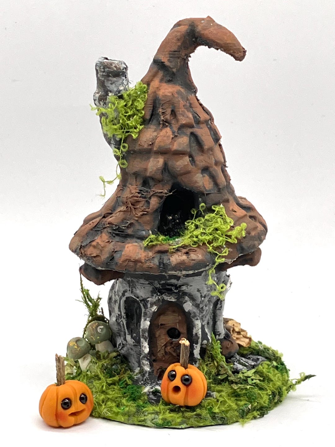 Tiny Witch Cottage With Trollfling Pumpkins by Amber Matthies - Etsy