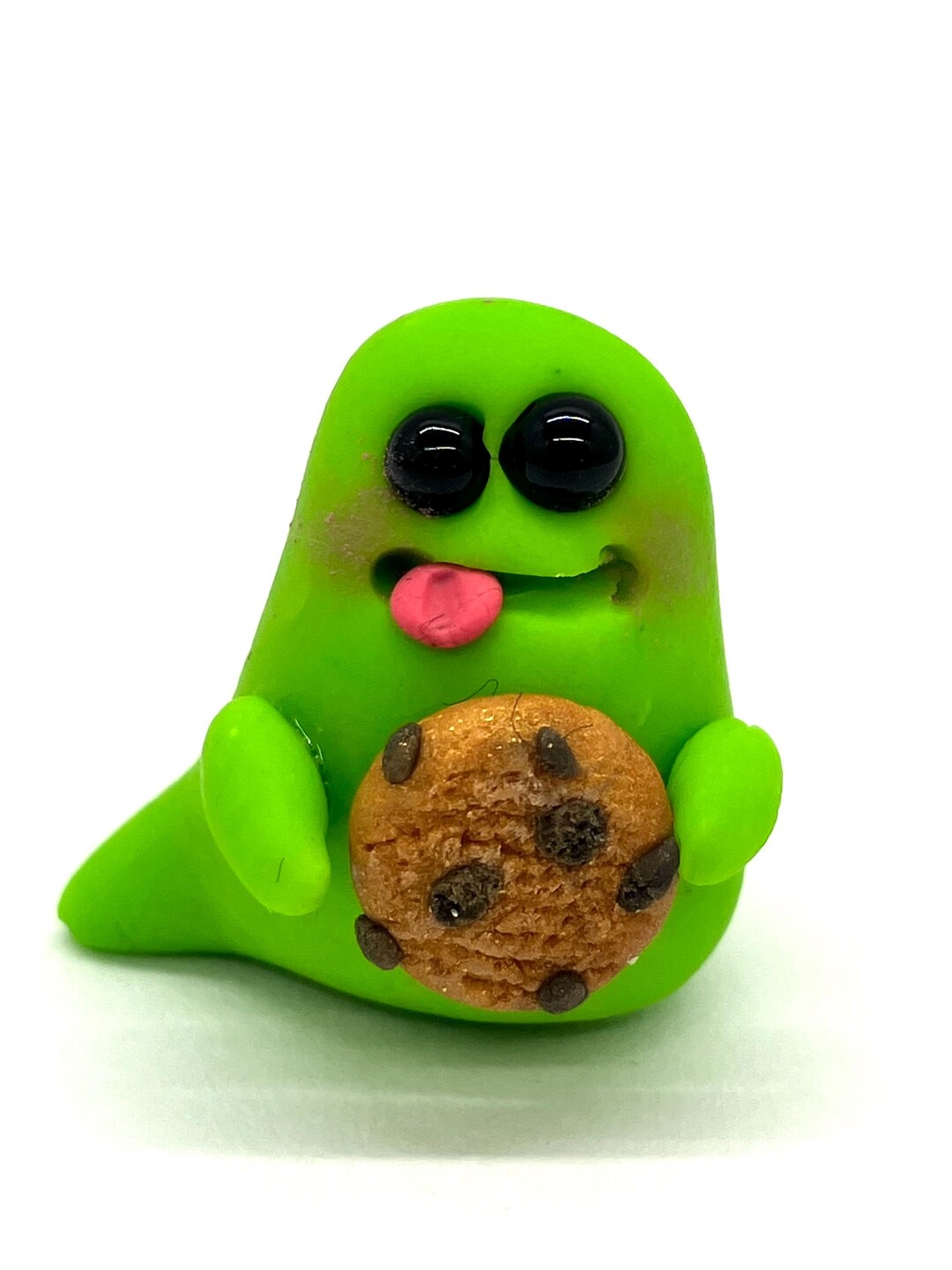 Tiny Jellybean Ghostie Slimer With a Chocolate Chip Cookie by Amber ...