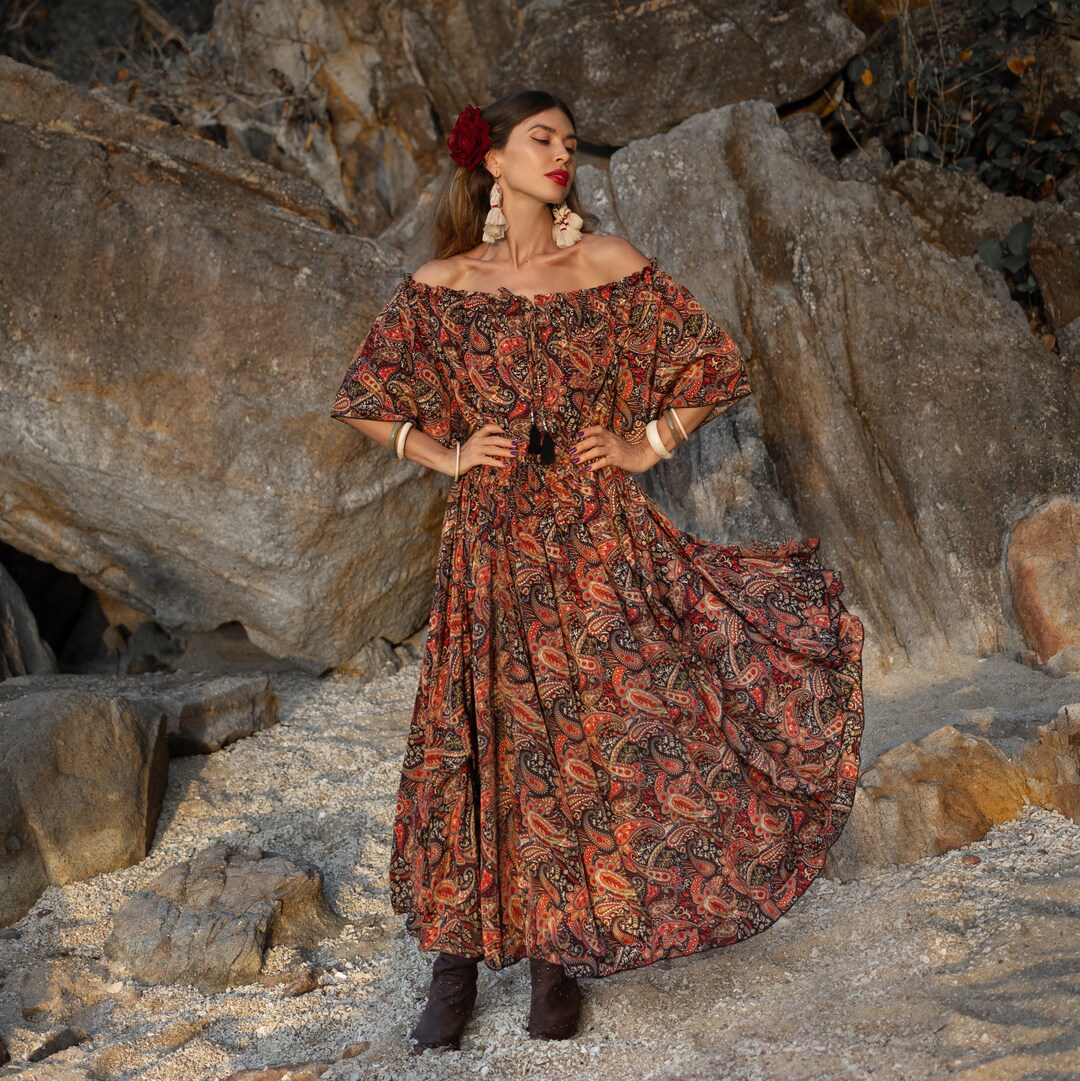 Dreamy Romance Off Shoulder Dress Silky Blend Summer Photoshoot Evening ...