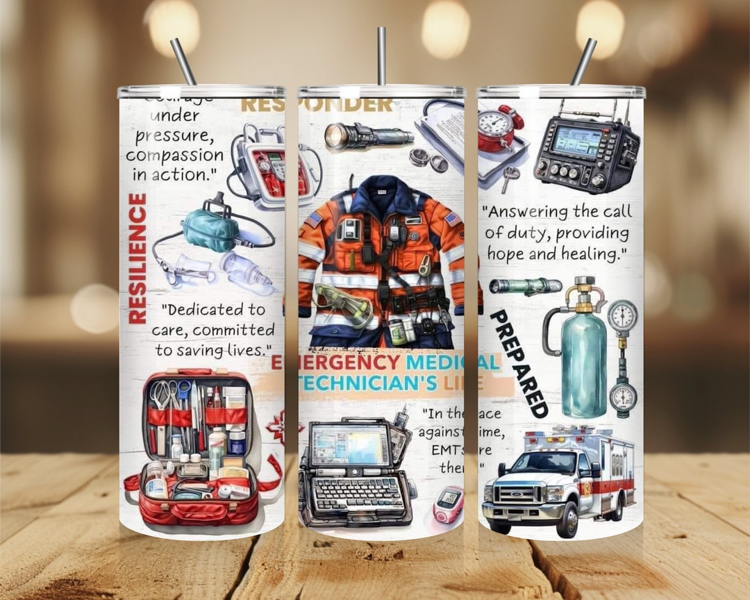 Paramedic Life 20oz Skinny Tumbler Sublimation Designs, Paramedic Life ...