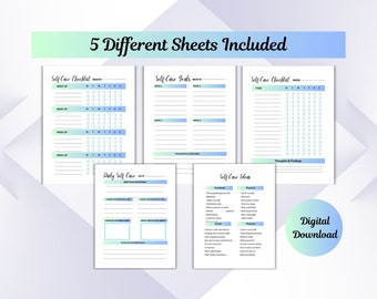 Self Care Checklist, Self-care Planner, Selfcare Journal Tracker ...